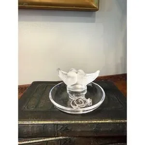 Lalique | Accents | Lalique Deux Colombes Ring Dish Crystal Lovebirds ...